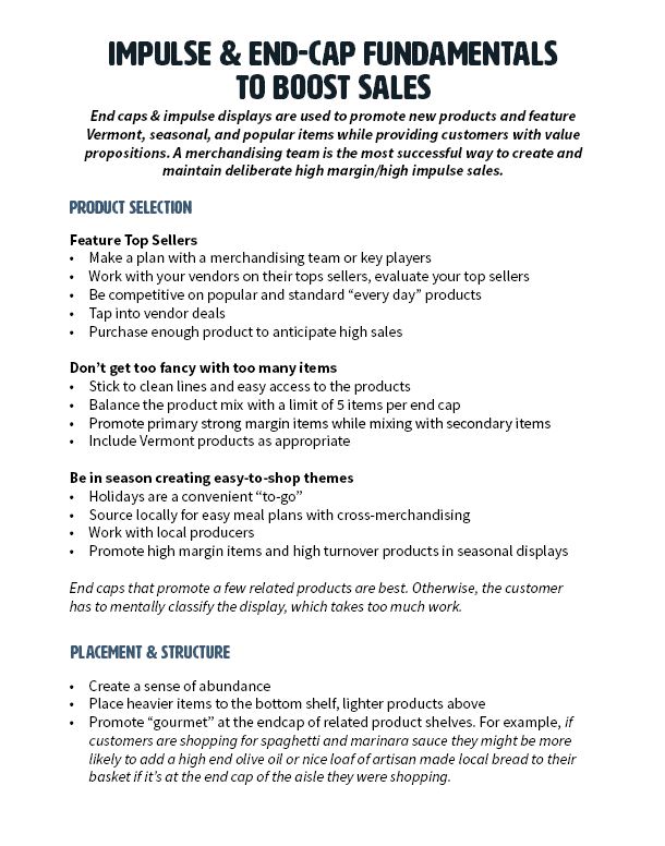 Impulse and End-Cap Fundamentals to Boost Sales | VT Farm to Plate
