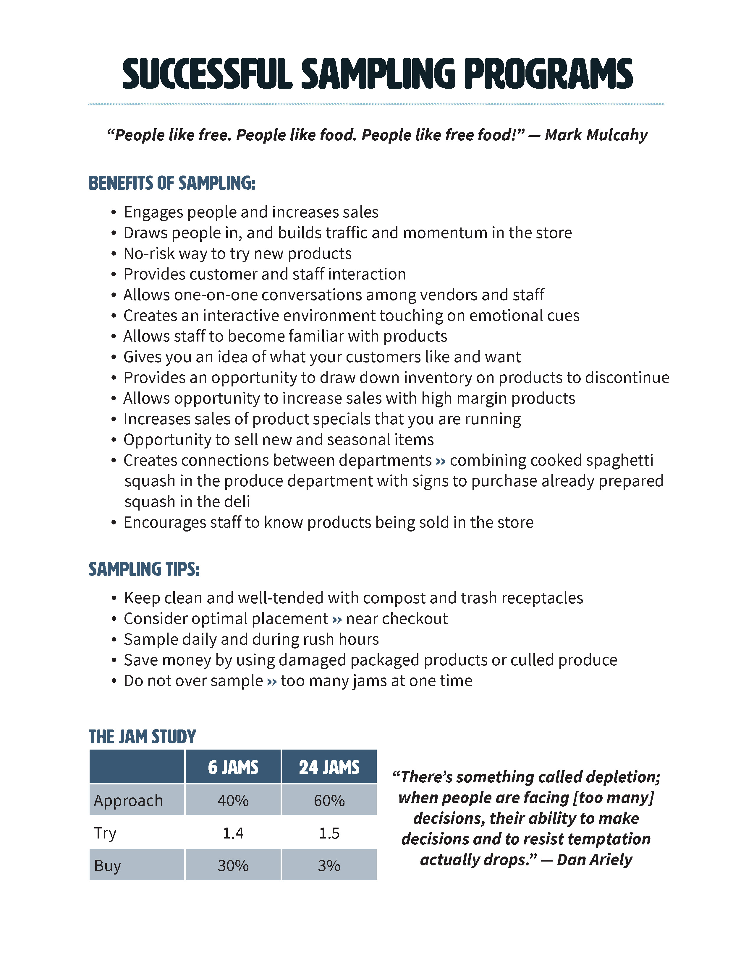 How to Create a Successful Sampling Program | VT Farm to Plate