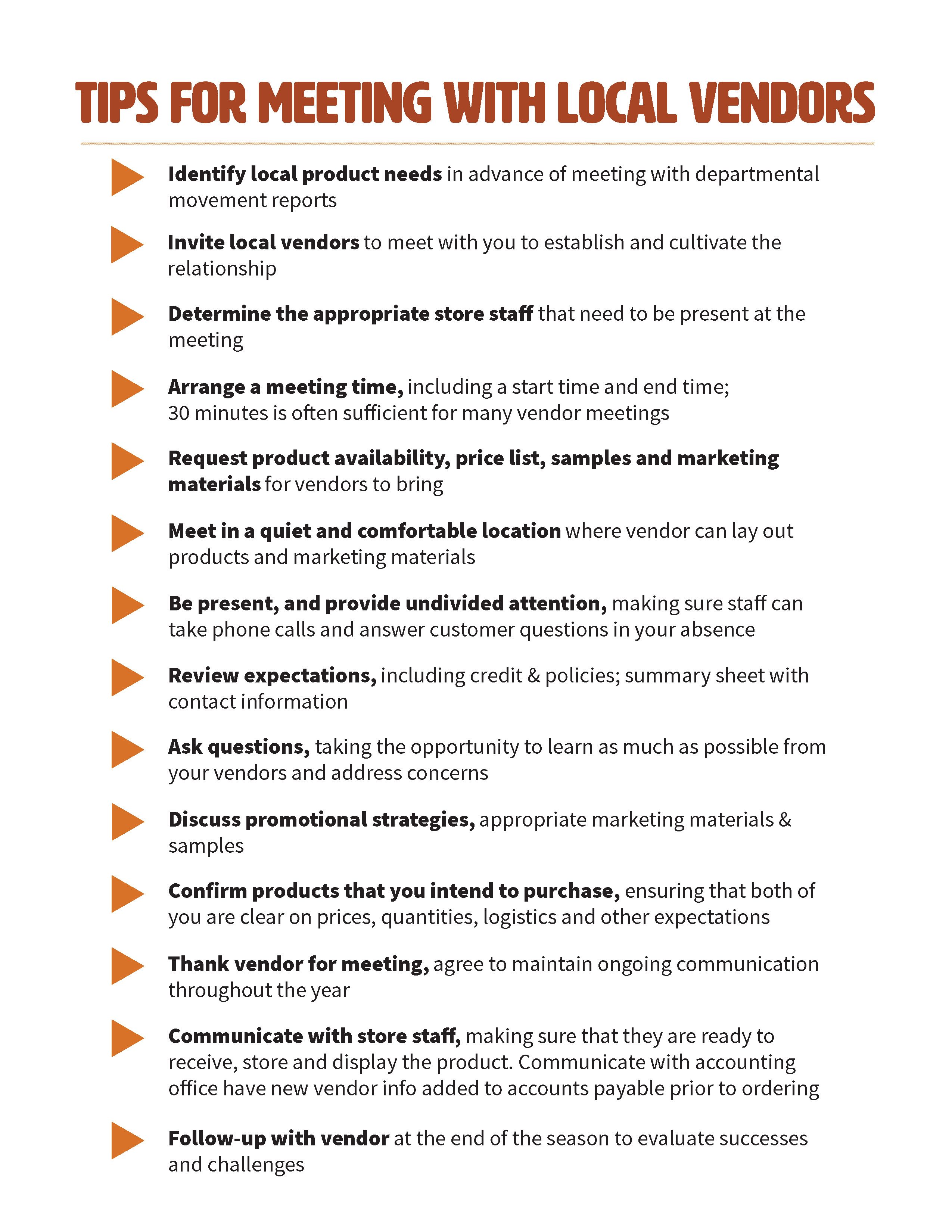 Tips for Meeting with Local Vendors | VT Farm to Plate