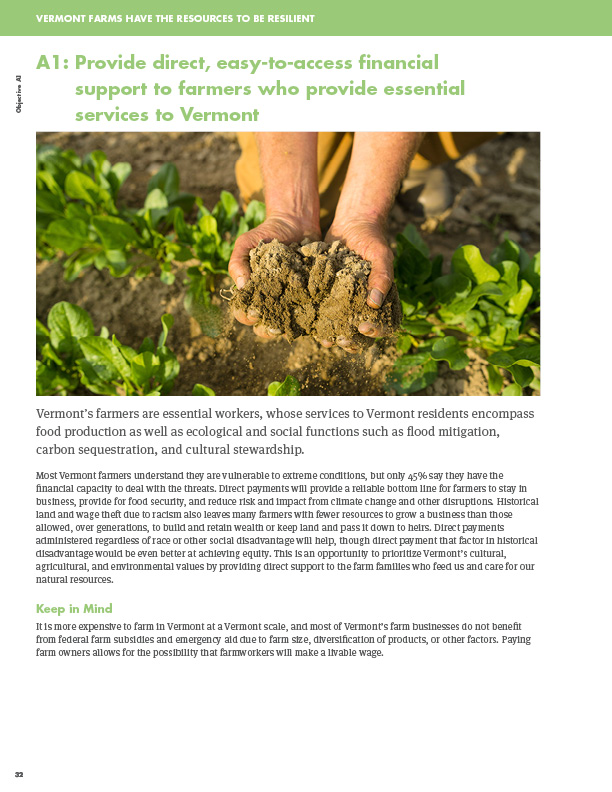 Food Security Objective A1 | VT Farm to Plate